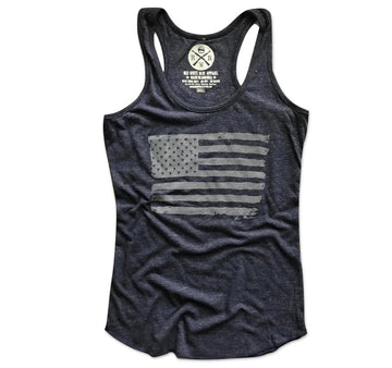 Women's American Flag Racerback Tank Top (Heather Navy) – Red White ...