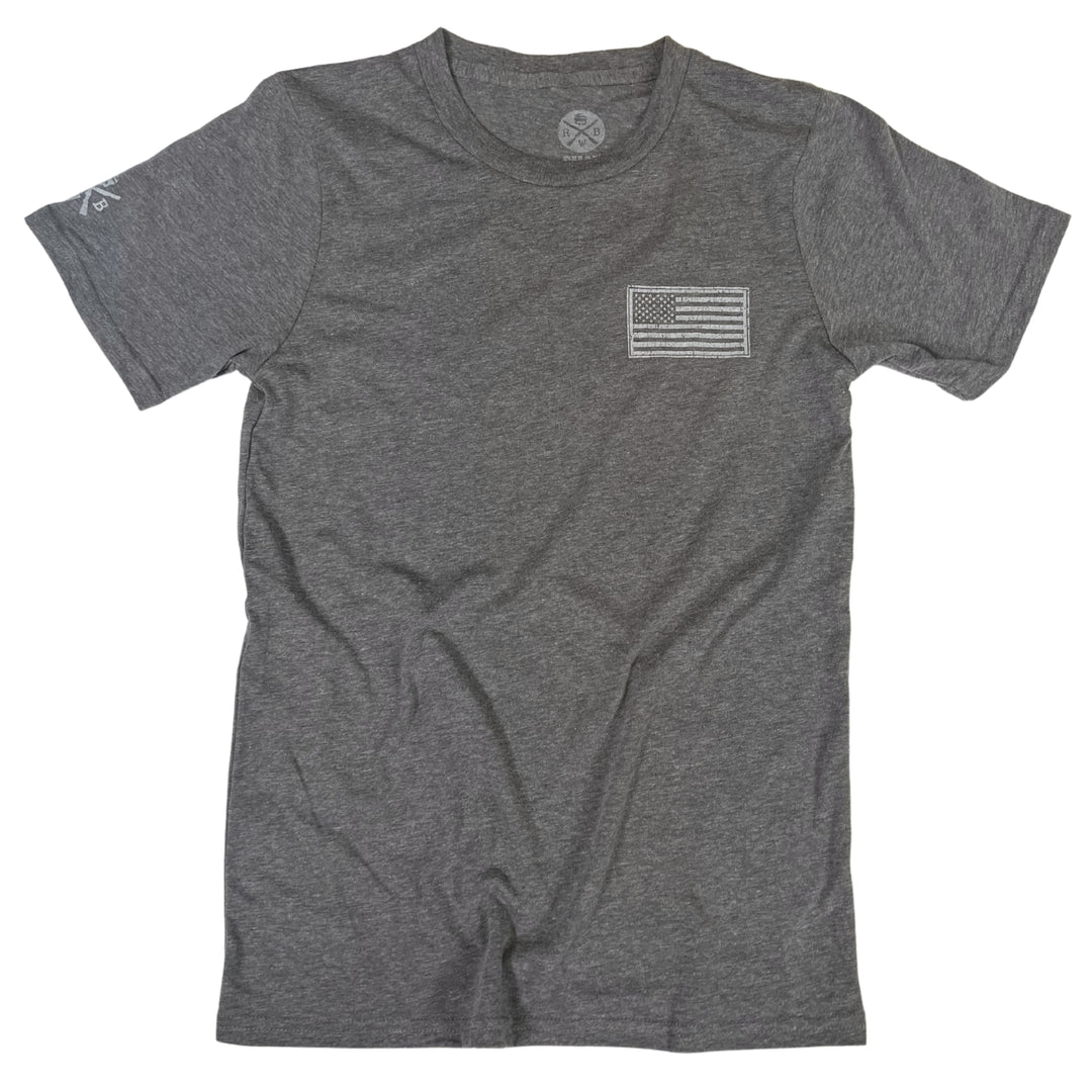 American Flag Patriotic USA Made Red White Blue Apparel T Shirt
